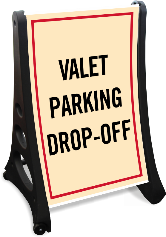 Valet Parking Drop Off Sidewalk Sign Kit Clipart - Full Size Clipart ...