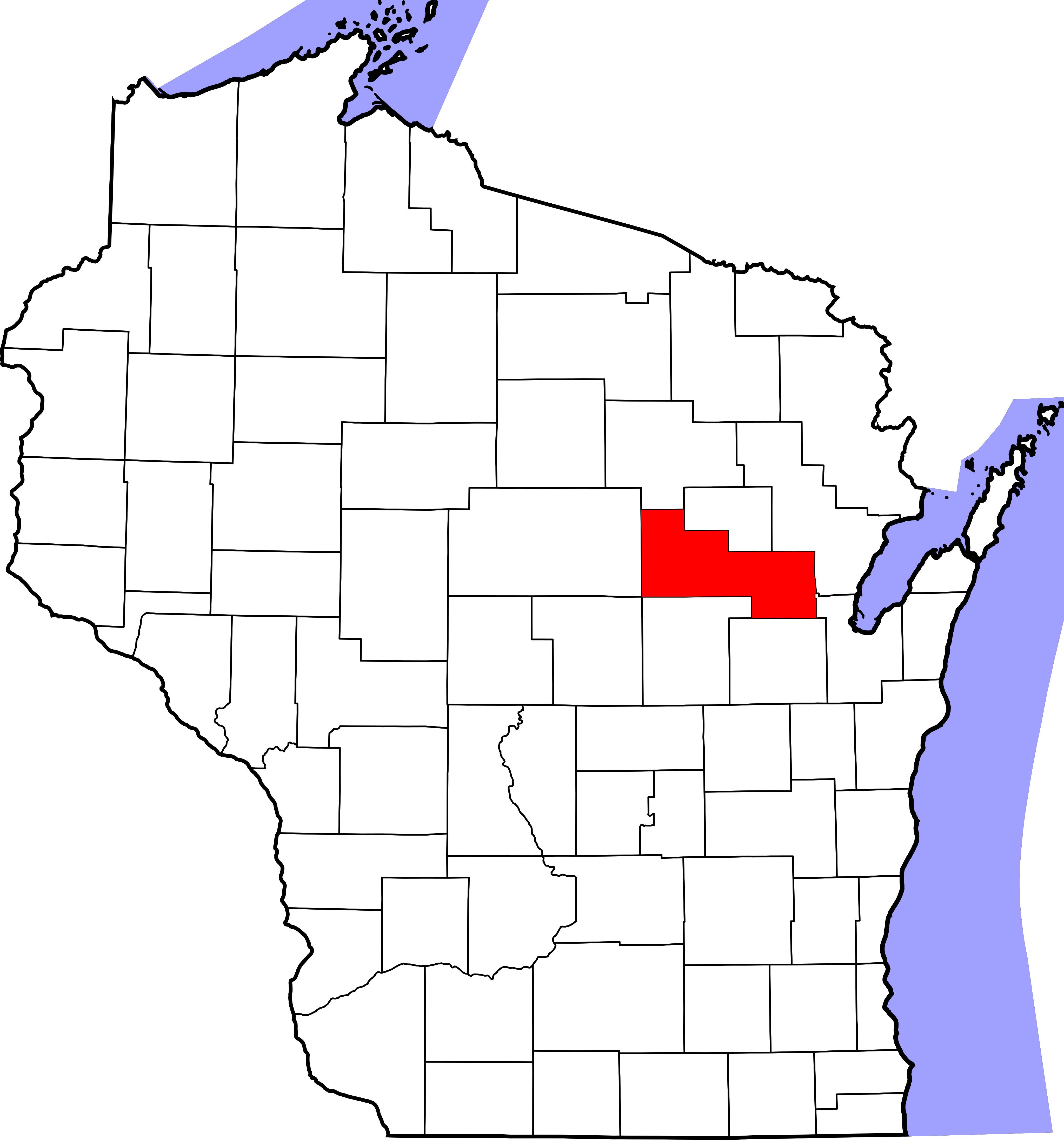 Map Of Wisconsin Highlighting Adams County Clipart - Full Size Clipart ...
