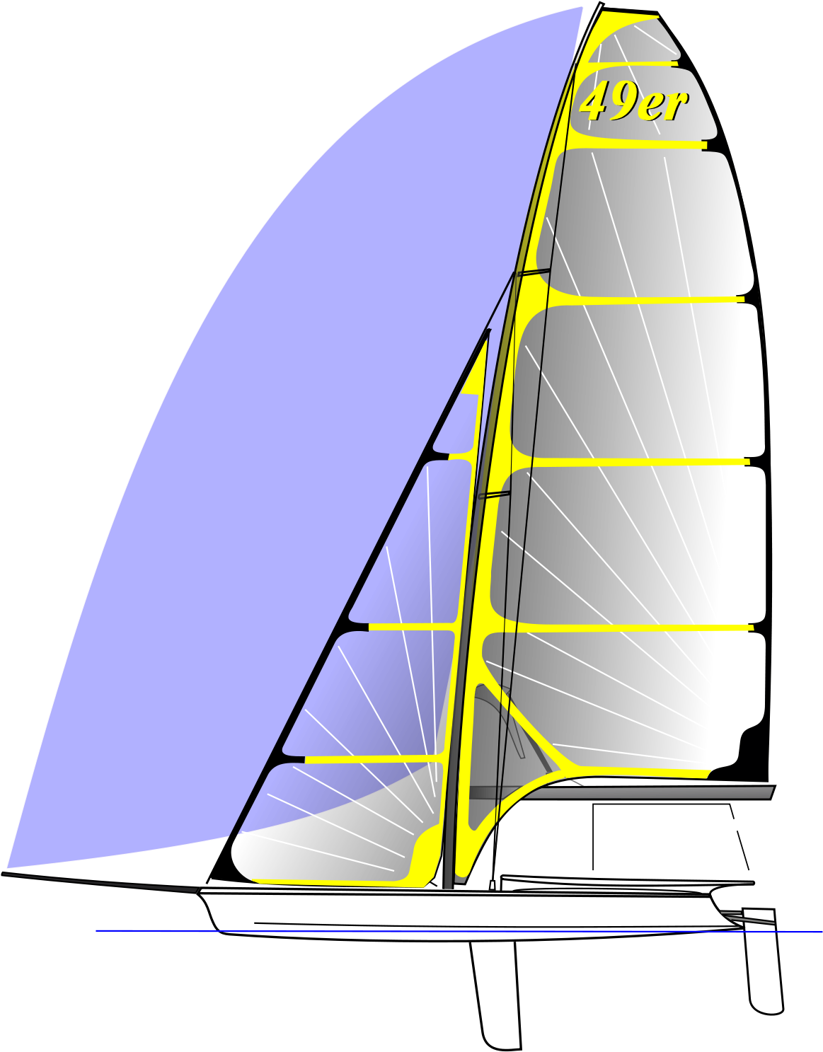 Download 49er Dinghy Wikipedia Diagram Of Asail Boat Parts Of Clipart ...