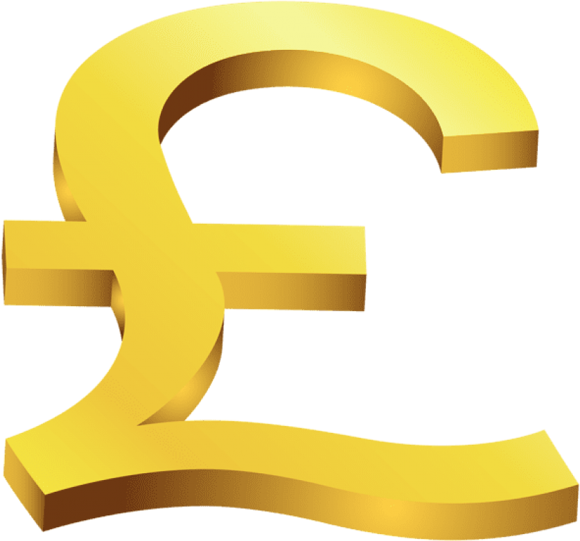 Download Gold British Pound Transparent Clipart Png - Full Size Clipart ...