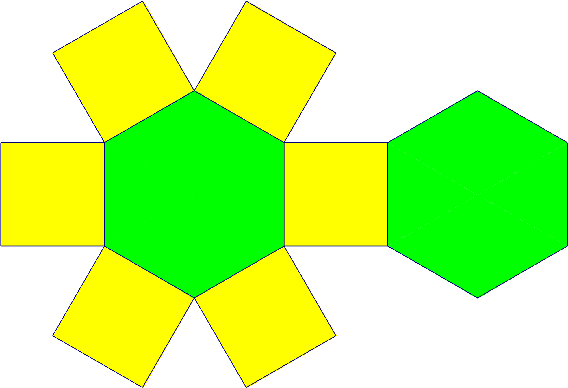 Hexagonal Prism Net Www Pixshark Com Images Galleries Clipart - Full ...