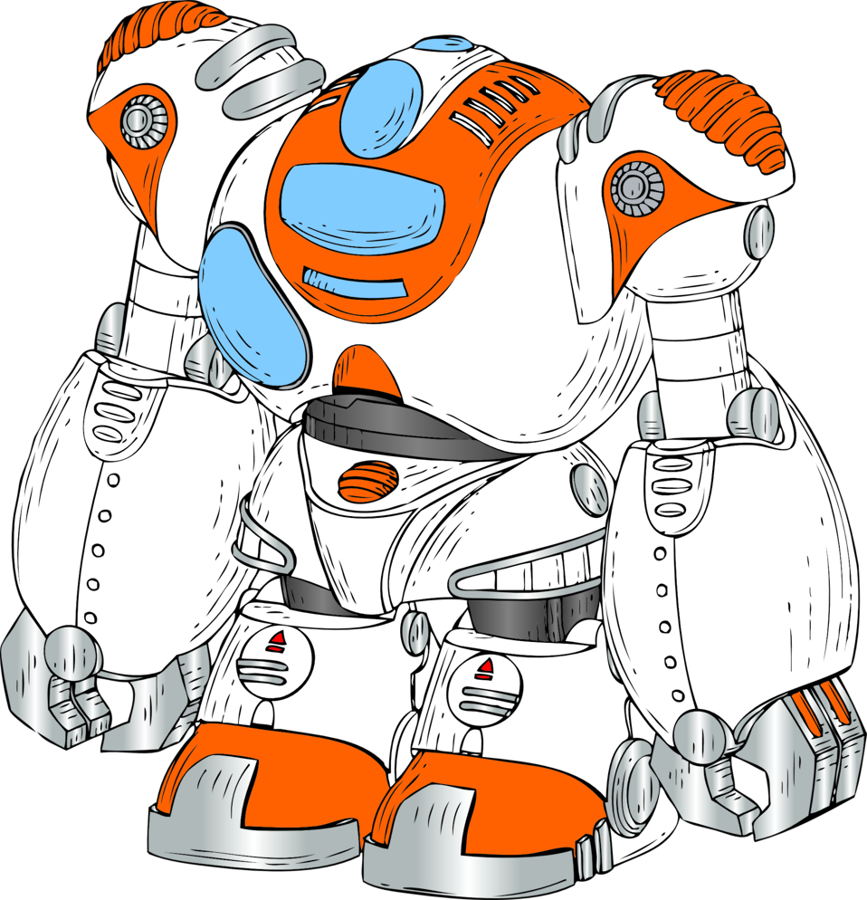 Robot Color Clipart - Full Size Clipart (#2355405) - PinClipart