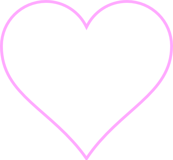 Pink Heart Outline Clipart - Png Download - Full Size Clipart (#2360077 ...