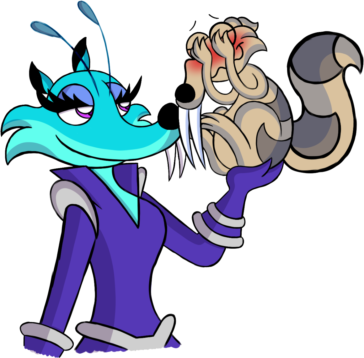 Scratazon Leader Holds On Scrat On Her Hand Clipart - Full Size Clipart ...