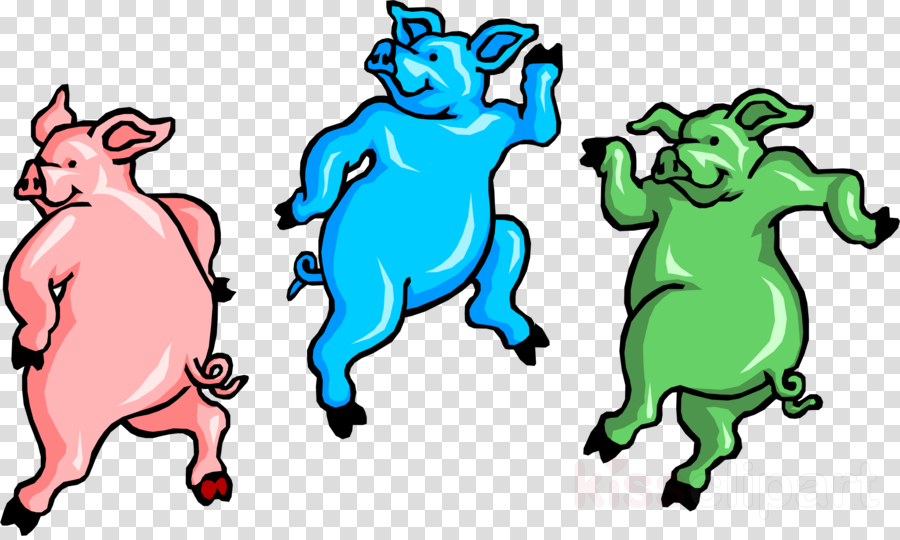 Frolicking Pigs Clipart Large White Pig The Three Little - Png Download ...