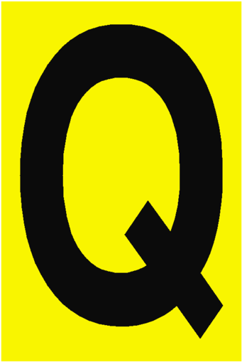 Letter Q Yellow Sign Clipart - Full Size Clipart (#2386500) - PinClipart