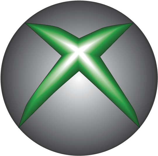 The Xbox Symbol Was Made Using A Circle With A Gradient Clipart - Full ...