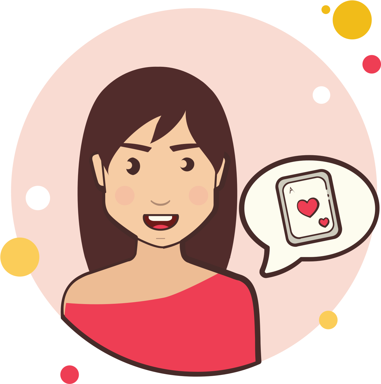 Girl And Playing Card Icon Clipart - Full Size Clipart (#2396762 ...