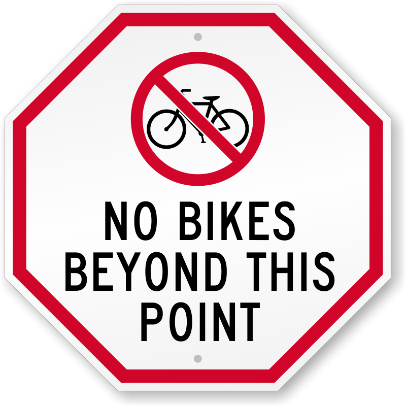 No Bicycles Allowed Road Traffic Signs - Do Not Lock Bike Sign Clipart ...