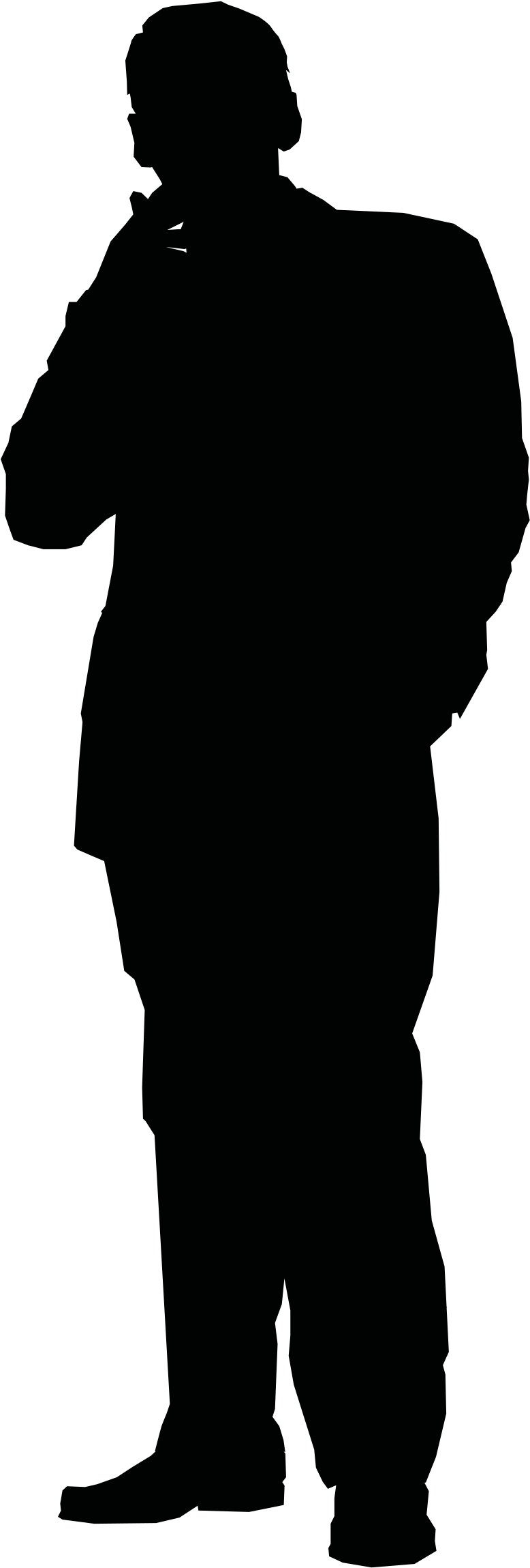 Thinking Man Statue Png Download - Silhouette Uomo Png Clipart - Full ...