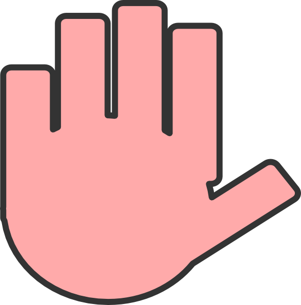 Flat Hand Sign Clipart - Png Download - Full Size Clipart (#244113 ...