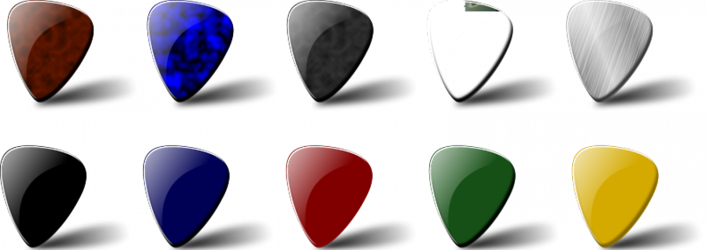 Download Guitar Pick Set Vector Clip Art - Vector Pick A Guitar - Png ...