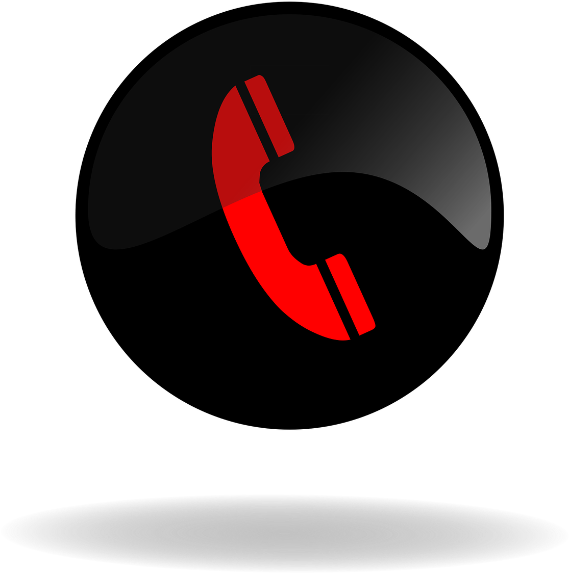 Call Call Button Black And Red Png Image Clipart - Full Size Clipart ...