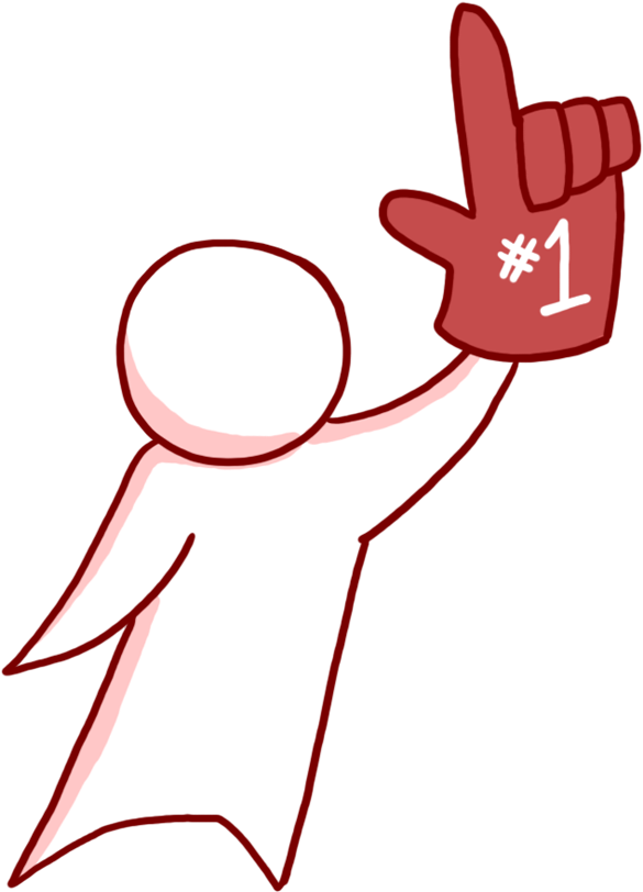 Number One Finger Clip Art - Png Download - Full Size Clipart (#2433736 ...