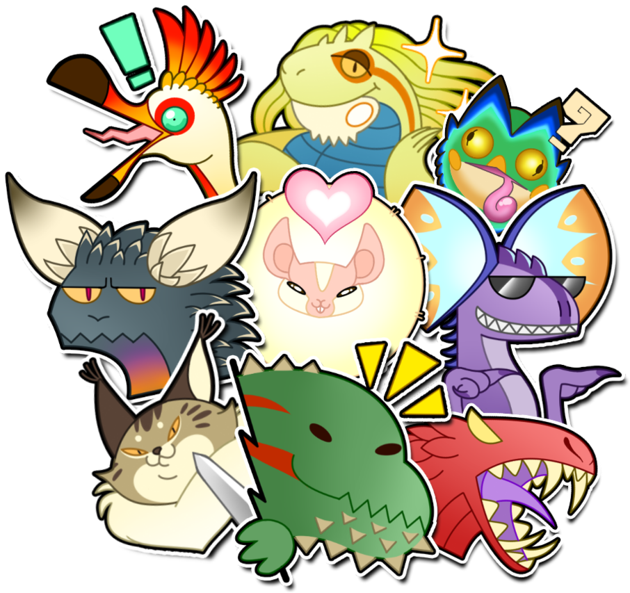 Monster Hunter Sticker Pack By Daiz0 Clipart - Full Size Clipart ...
