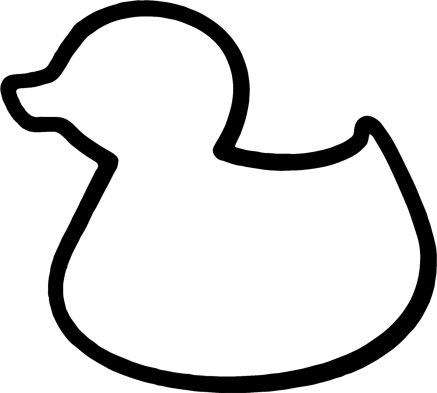 Outline Of A Duck Clipart - Full Size Clipart (#2448542) - PinClipart