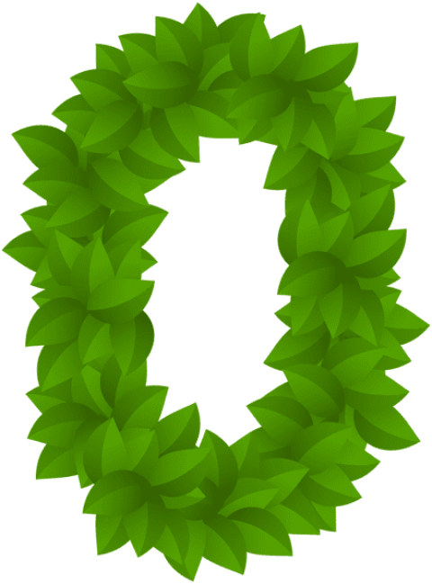 Download Leaf Number Zero Green Clipart Png Photo Transparent Png ...