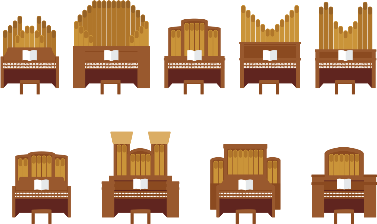 Pipe Organ Vector Clipart - Full Size Clipart (#2489391) - PinClipart