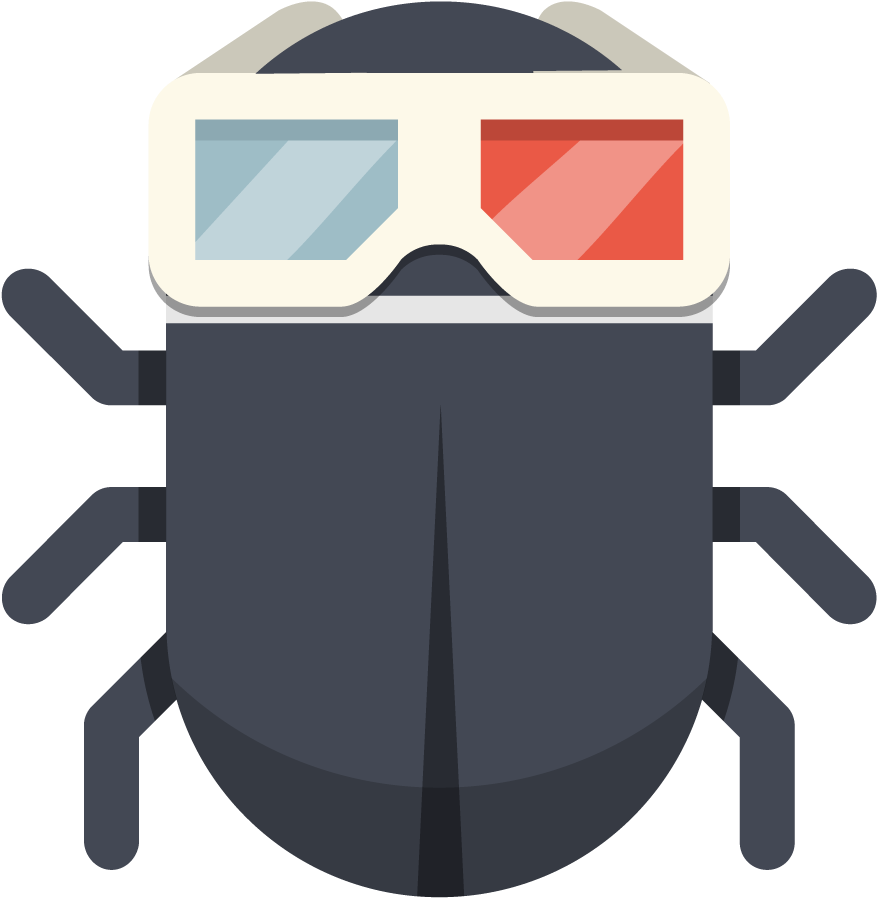 A Bug Wearing 3d Glasses Clipart - Full Size Clipart (#2490274 ...