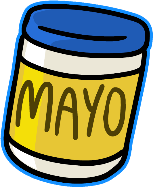 Mayo Jar Sticker Clipart - Full Size Clipart (#2491372) - PinClipart