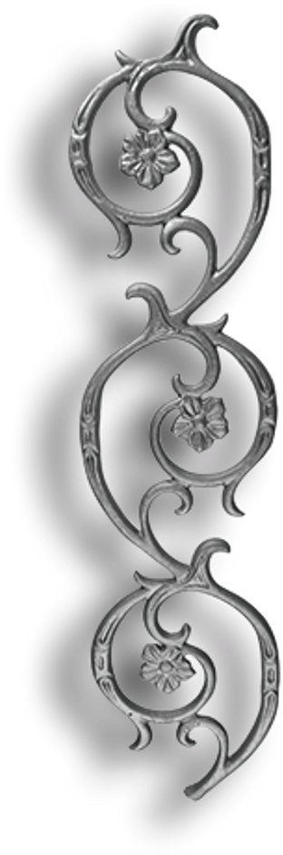 Download Metal Decoration Border Edge Frame Silver Grey Flowers Clipart ...