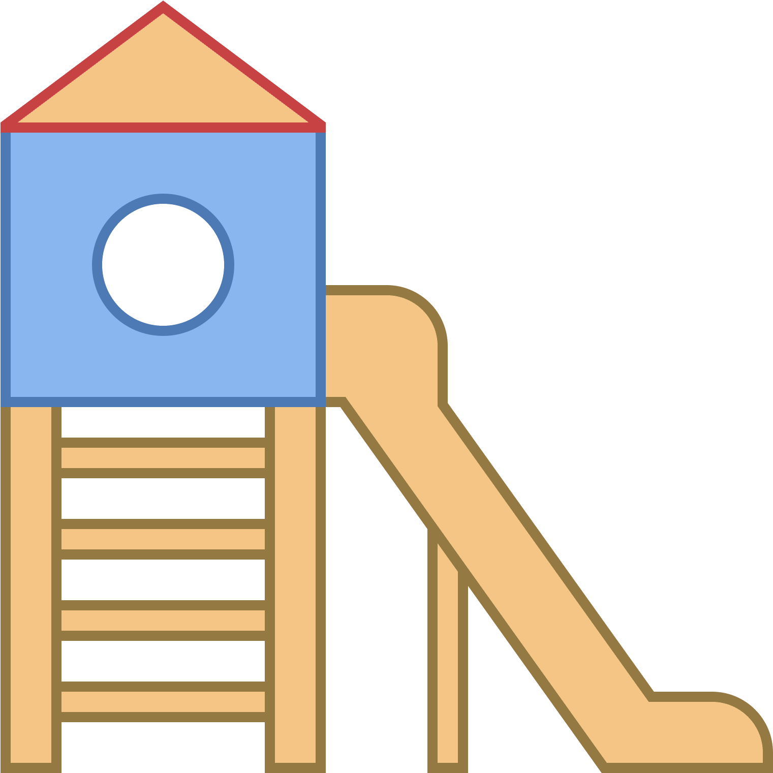 Download The Generic Playground Setup, An Angled Ladder Leading Clipart (#250166) - PinClipart