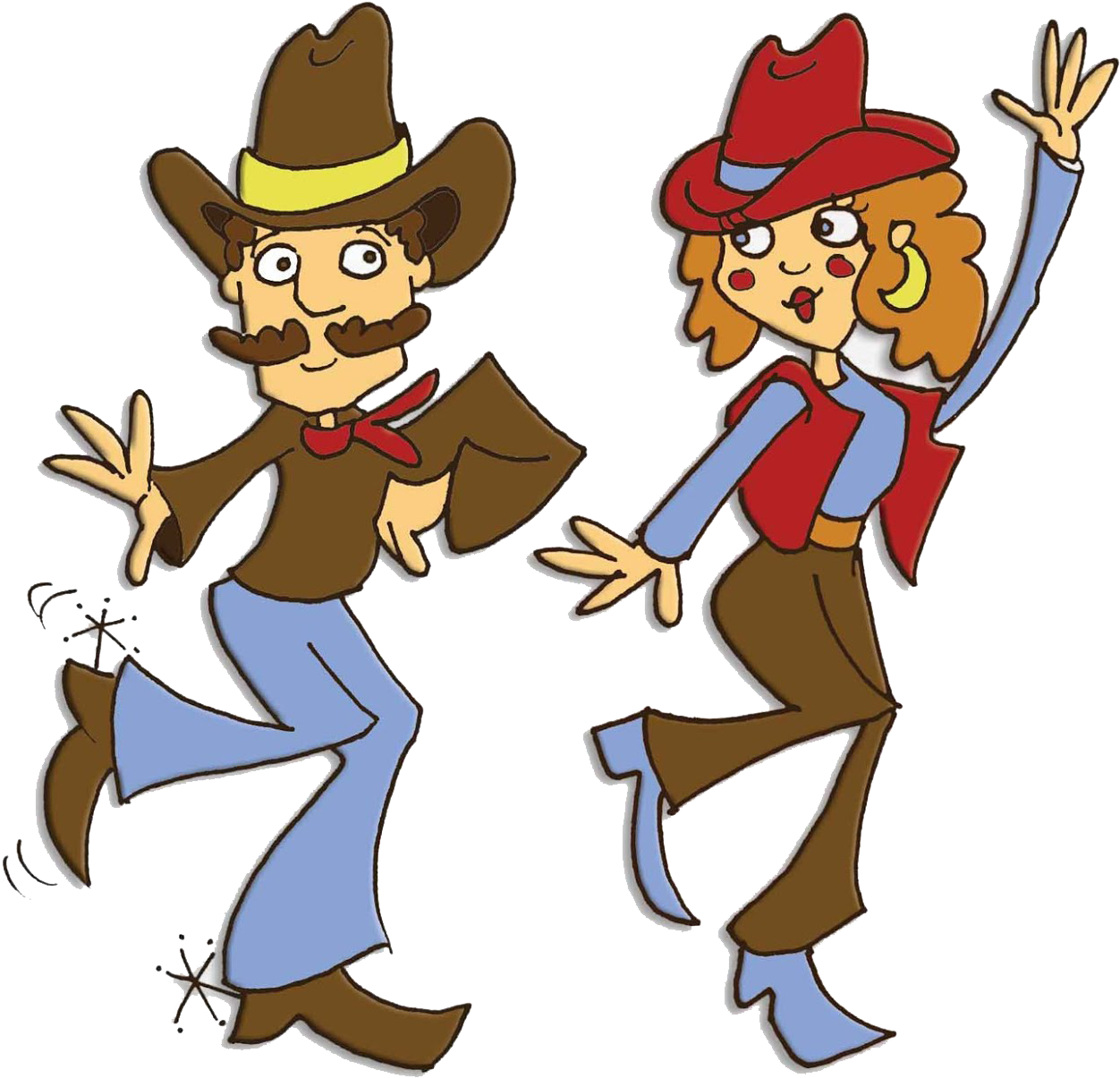 Harvest Line Dancing - Cowboy Dancing Clip Art - Png Download - Full ...