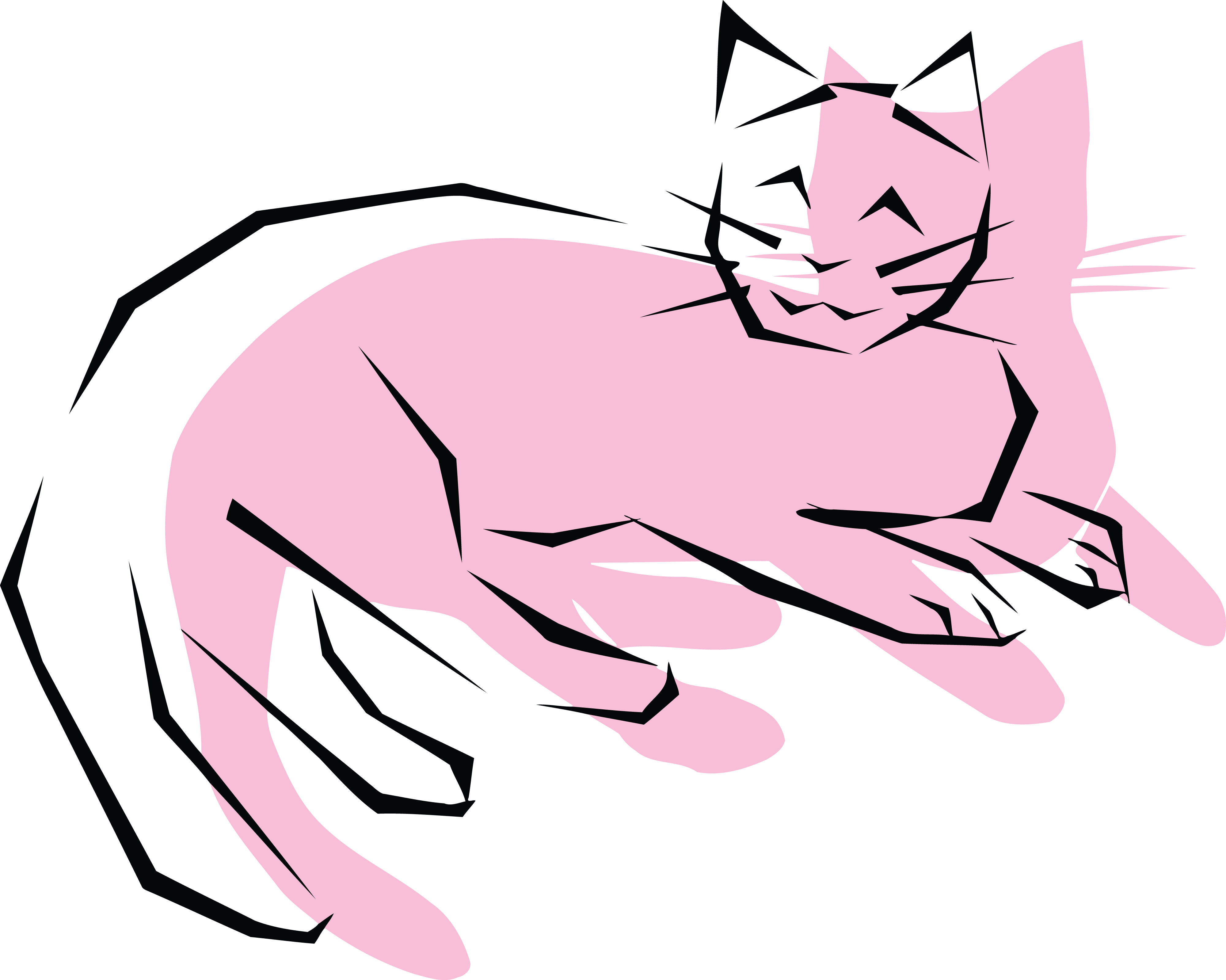 Free Clipart Of A Pink Cat - Png Download - Full Size Clipart (#2515201 ...