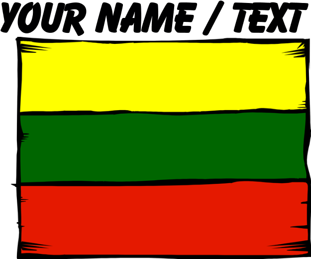 Custom Lithuania Flag Stein Clipart - Full Size Clipart (#2516554 ...