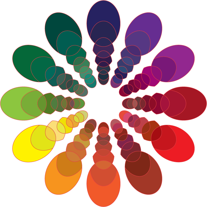 Color Wheel That Uses 10 Plus Colors In A Logical And Clipart - Full ...