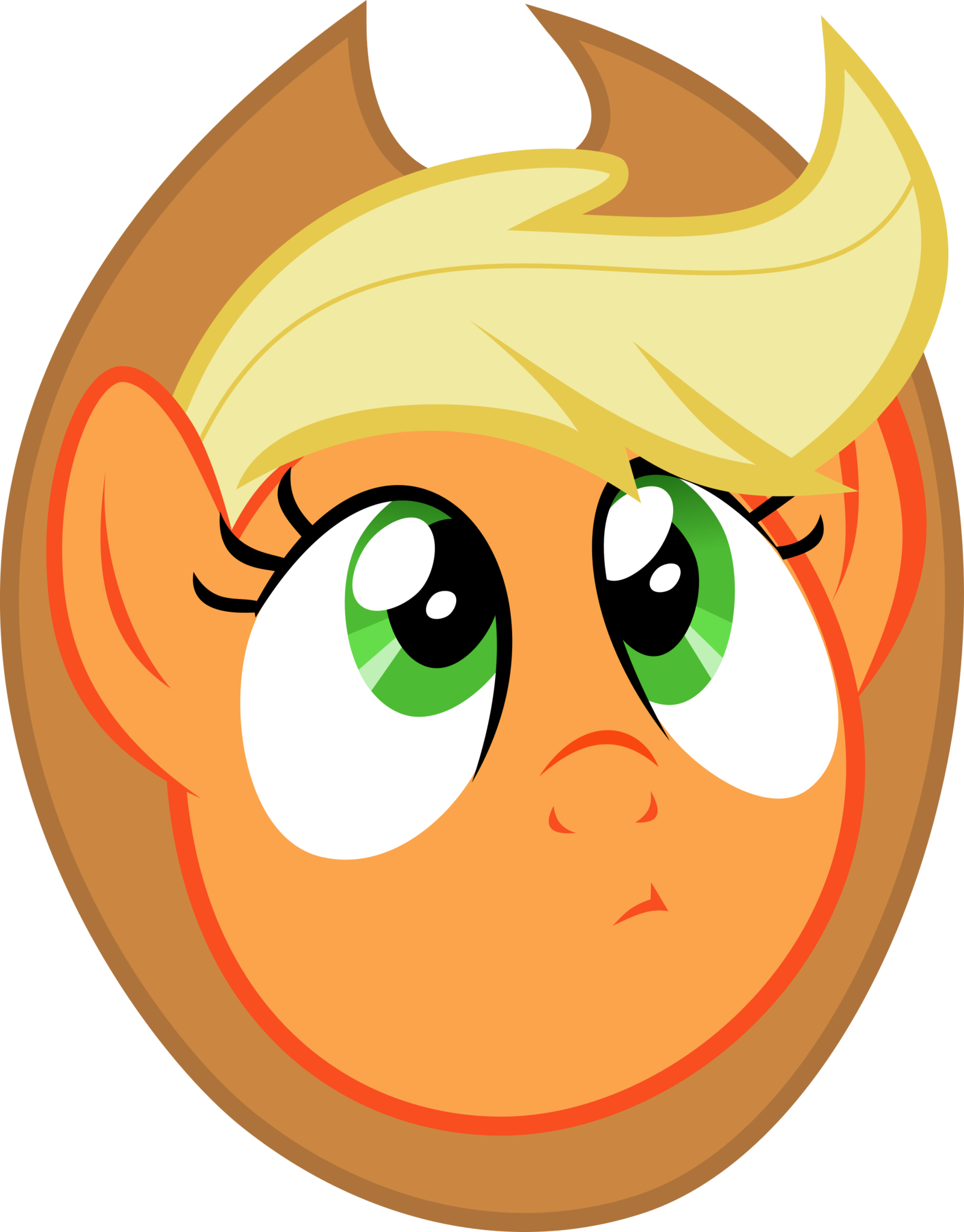 Applejack Thoughtful Face By Xbi On Deviantart Clipart - Full Size ...
