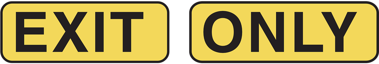 Exit Only Sign Signage Road Png Image Clipart - Full Size Clipart ...