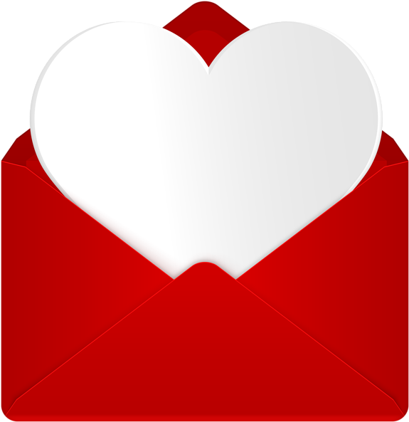 Red Envelope With Heart Clip Art Image - Png Download - Full Size ...