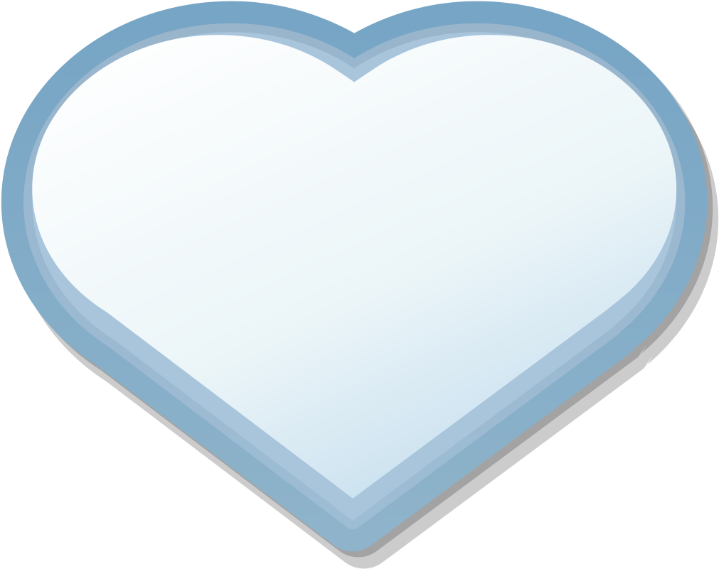 Nuvola Emblem Favorite Blue Grey Heart Clipart - Full Size Clipart ...