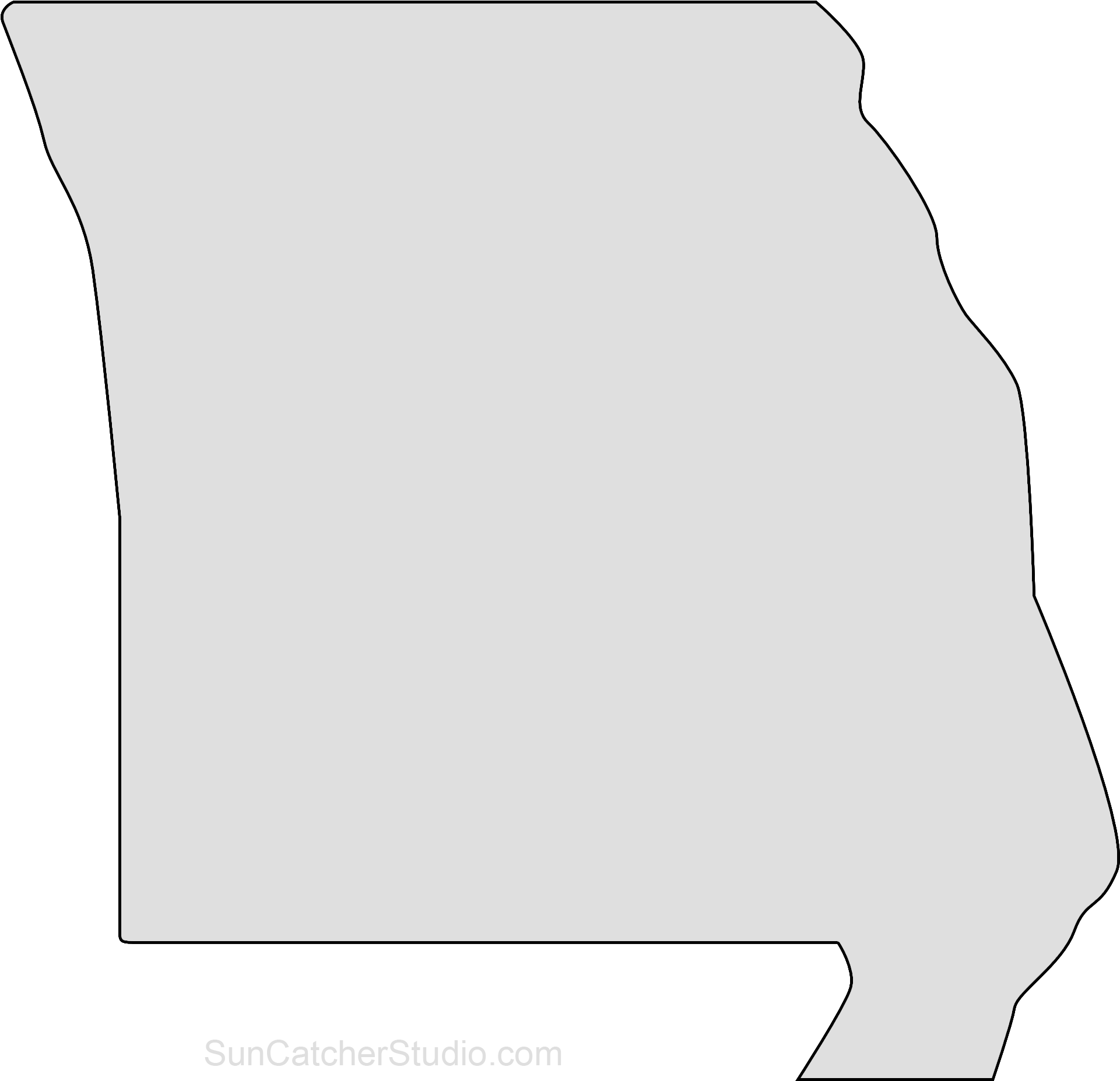 Map Outline, State Outline, Scroll Saw Patterns, Punch Clipart - Full ...