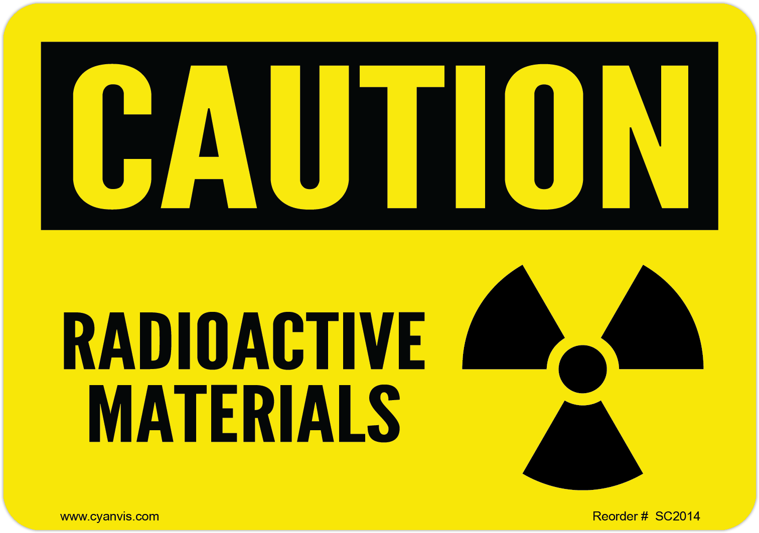 Download Safety Sign - Caution - Radioactive Materials Clipart ...