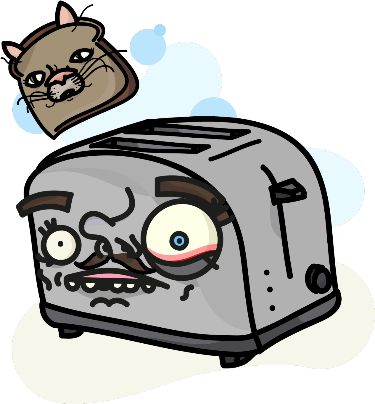 The Crumby Adventures Of Detective Toaster Head & Clipart - Full Size ...
