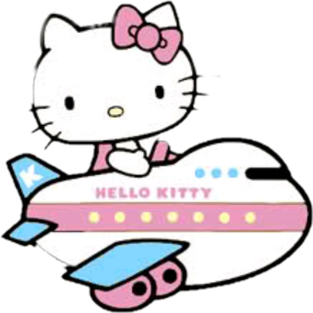Hellokitty Avion Aeroplane Jenniferart Airplane Clipart - Full Size ...