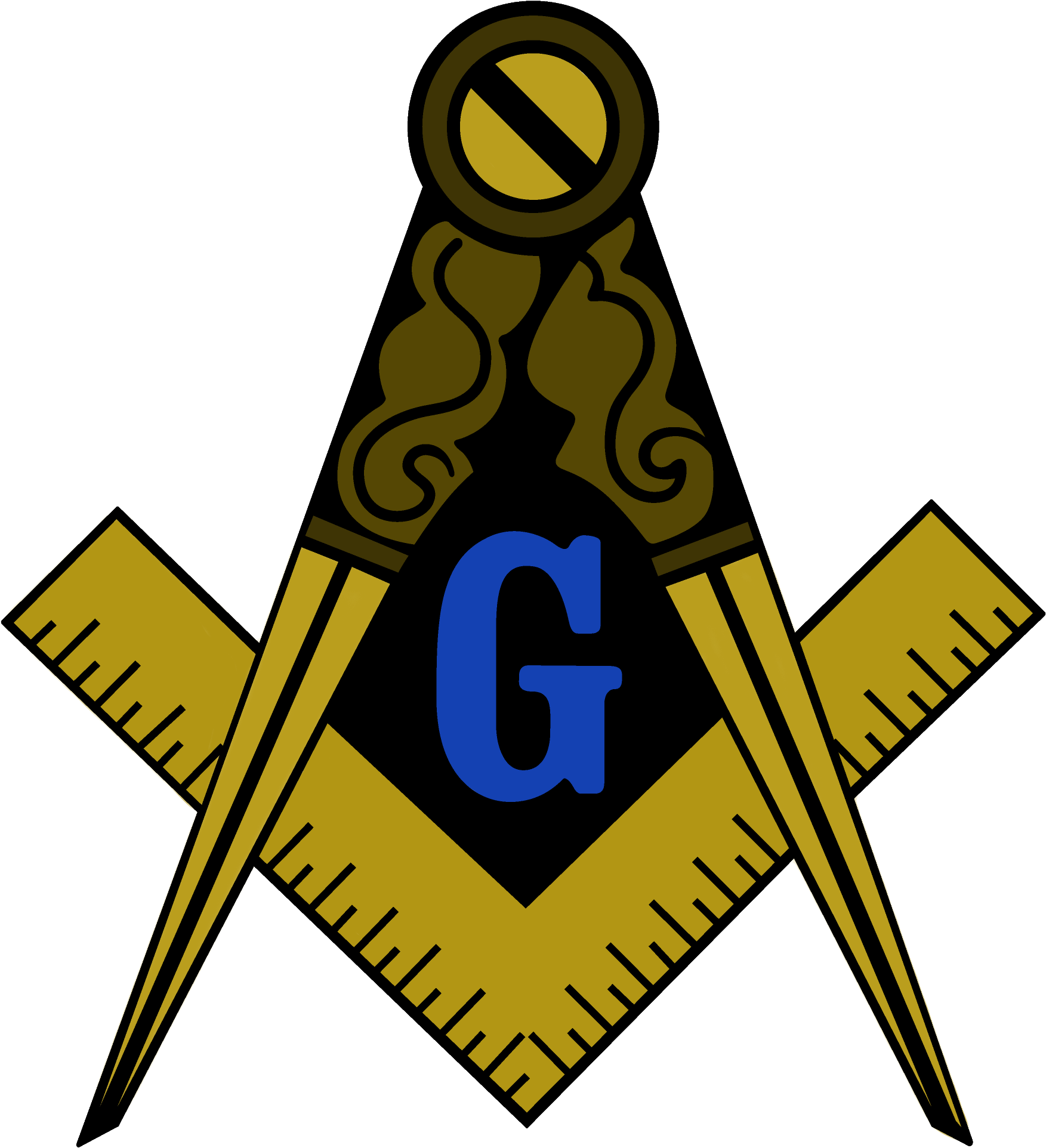 Masonic Compass And Square Clip Art - Png Download - Full Size Clipart ...