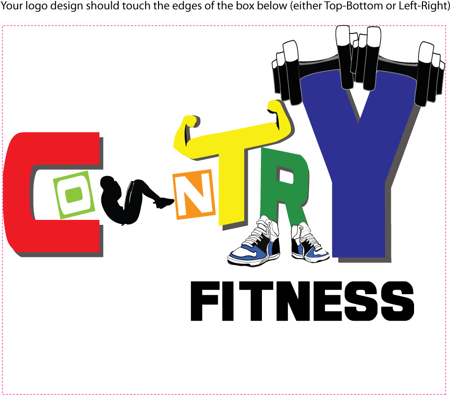 Logo Design By Jow For Country Fitness Clipart - Full Size Clipart ...