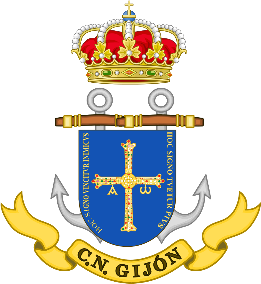 Coat Of Arms Of The Spanish Navy Naval Command Of Gijón Clipart - Full ...