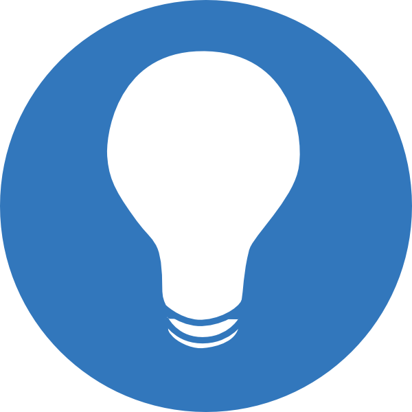 Blue Light Bulb Vector Clipart - Full Size Clipart (#271182) - PinClipart