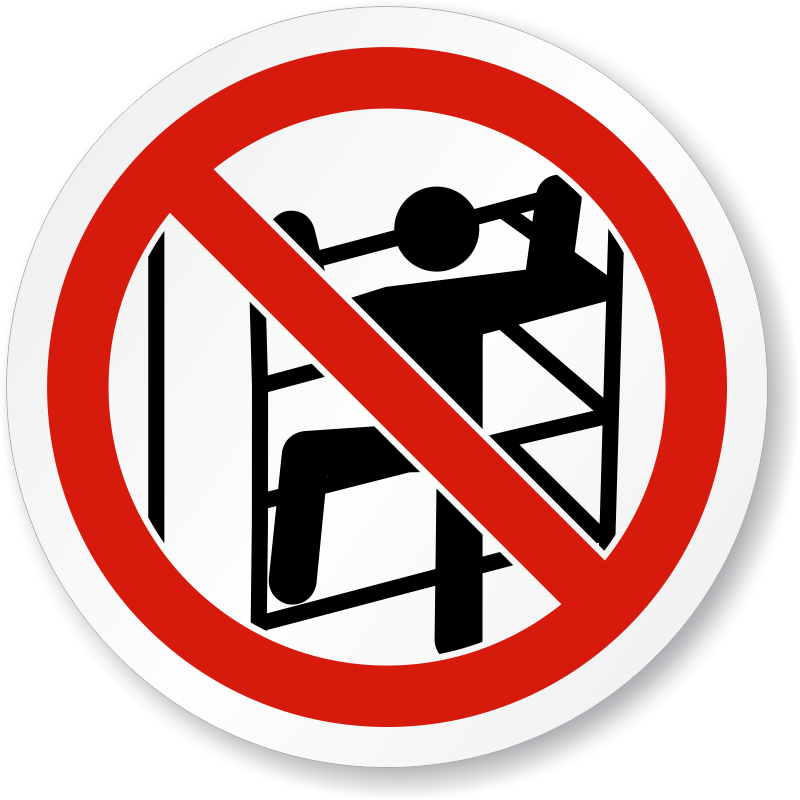 No Climbing Symbol - Do Not Climb Png Clipart - Full Size Clipart ...