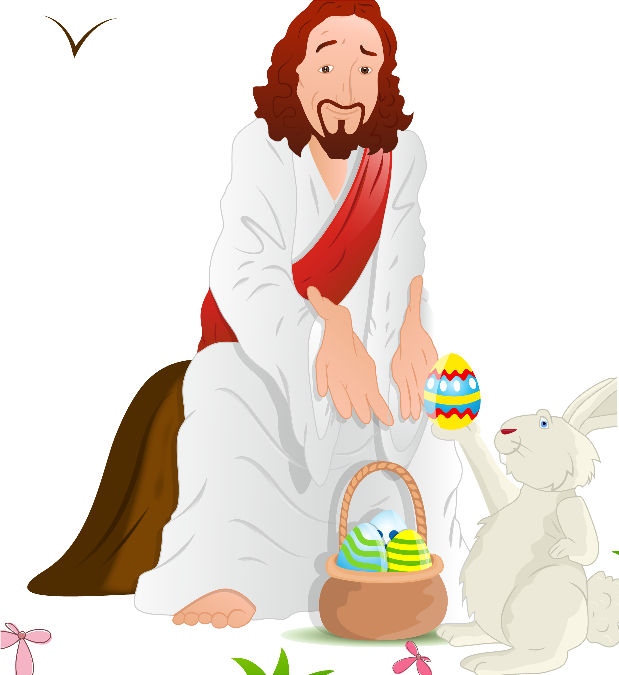 Easter Bunny Resurrection Of Jesus Illustration And Clipart - Full Size ...