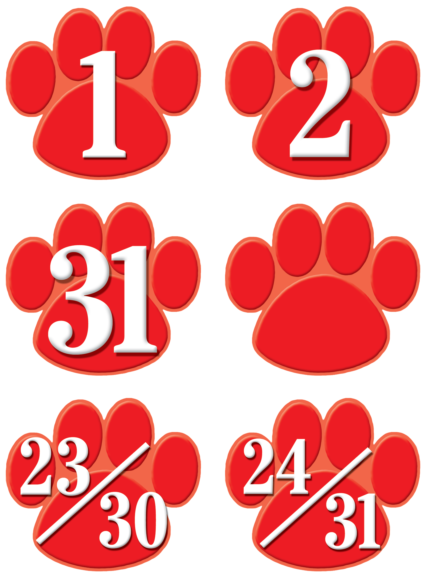 Red Paw Print Clip Art - Png Download - Full Size Clipart (#2722196 ...
