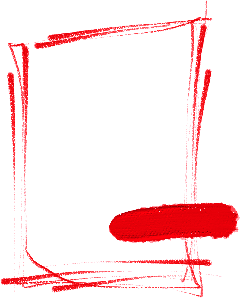 Frame Red Pencil Stroke Texture Realistic Simple Handpa Clipart - Full ...