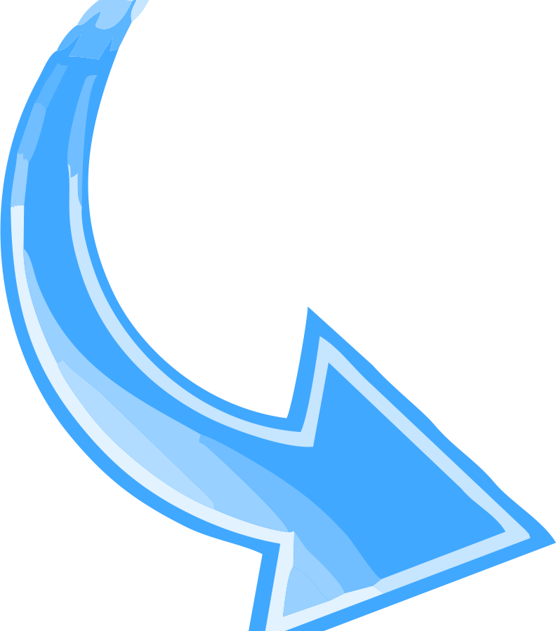 Blue Curved Arrow Clipart - Full Size Clipart (#2746463) - PinClipart