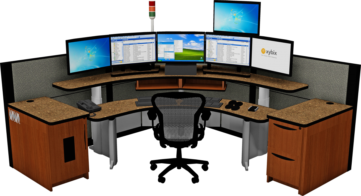911 Police Dispatch Furniture Workstations Xybix Inc Clipart - Full ...