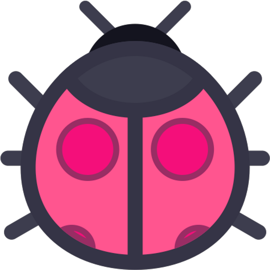 Freetoedit Pink Ladybug Flat Minimal Minimalism 4asno4 Clipart - Full ...