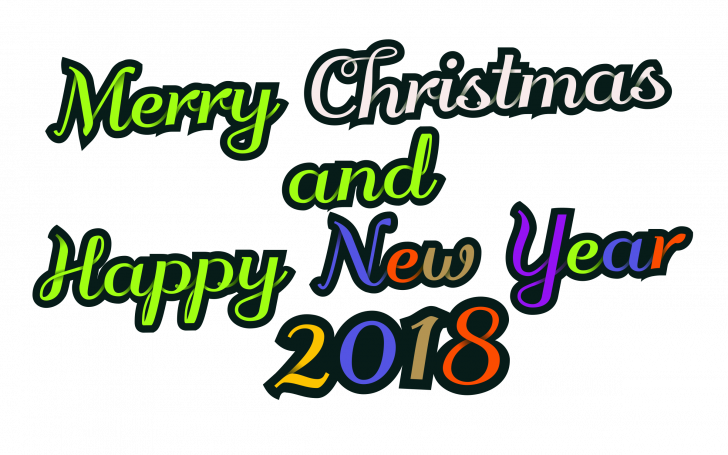 Merry Christmas And Happy New Year Images 2018 Clipart - Full Size ...